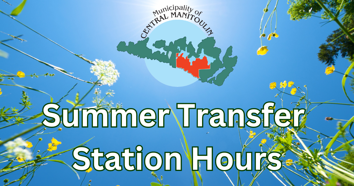 Summer Waste Transfer Station Hours Start on May 18th | Municipality of ...
